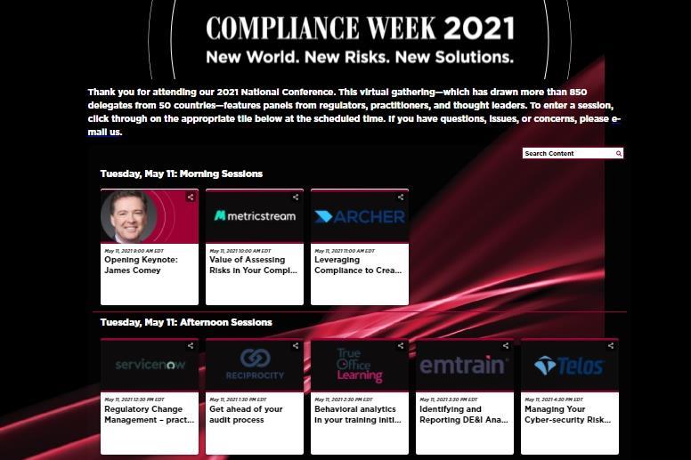 Compliance Week 2021: Day 1 live blog | Article | Compliance Week